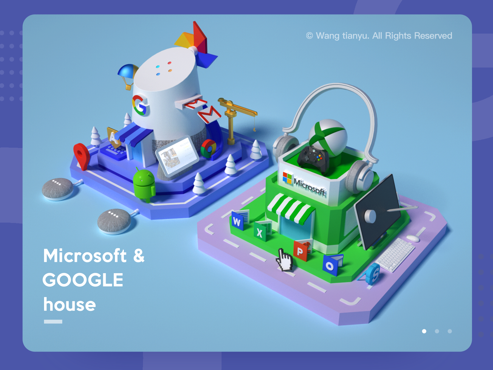 Microsoft house by wangtianyu on Dribbble