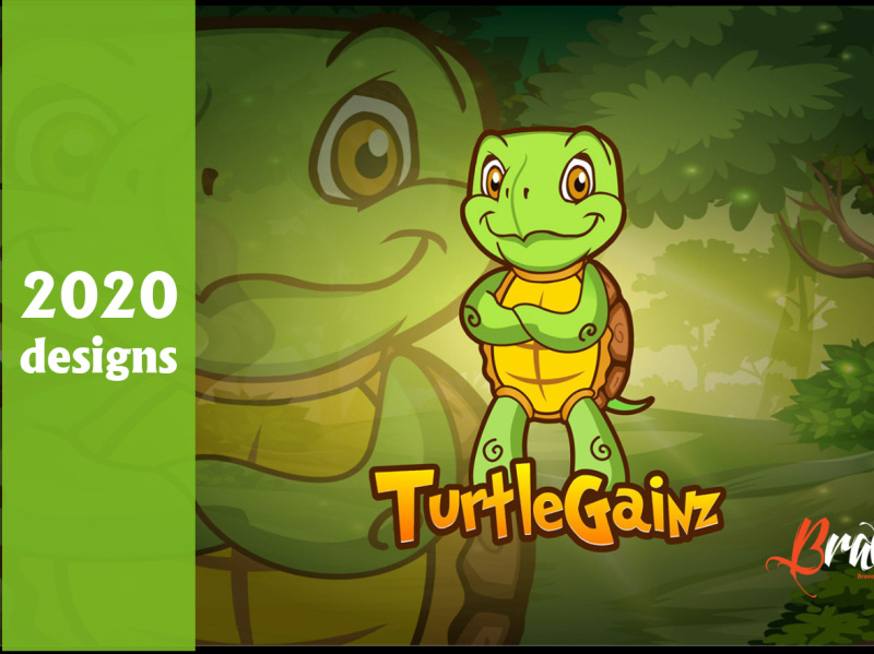 Turtle Gainz Cartoon Logo & Designs by Bravo Creative Media Productions ...