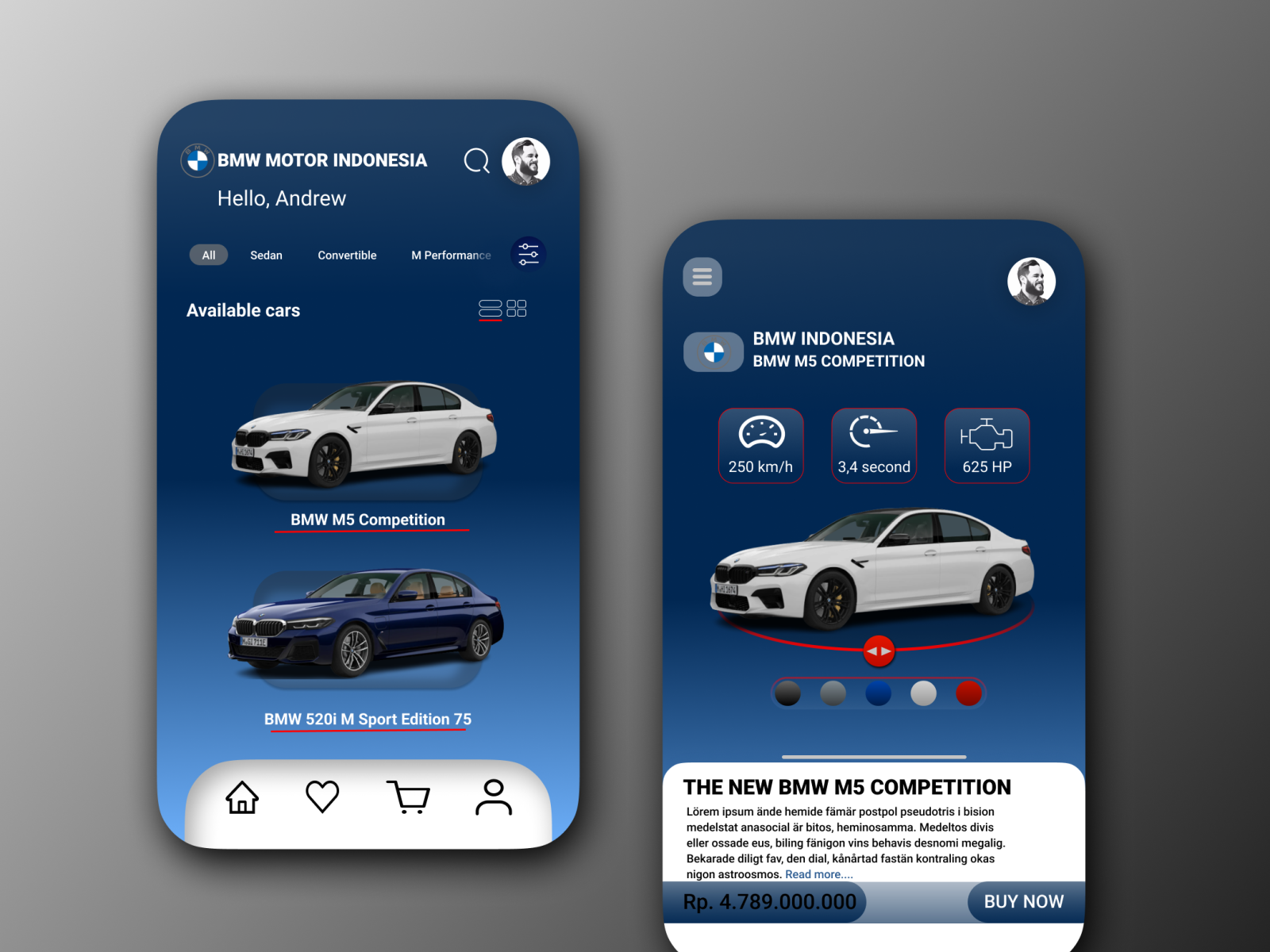 BMW Mobile App by Mohammad Nuril on Dribbble