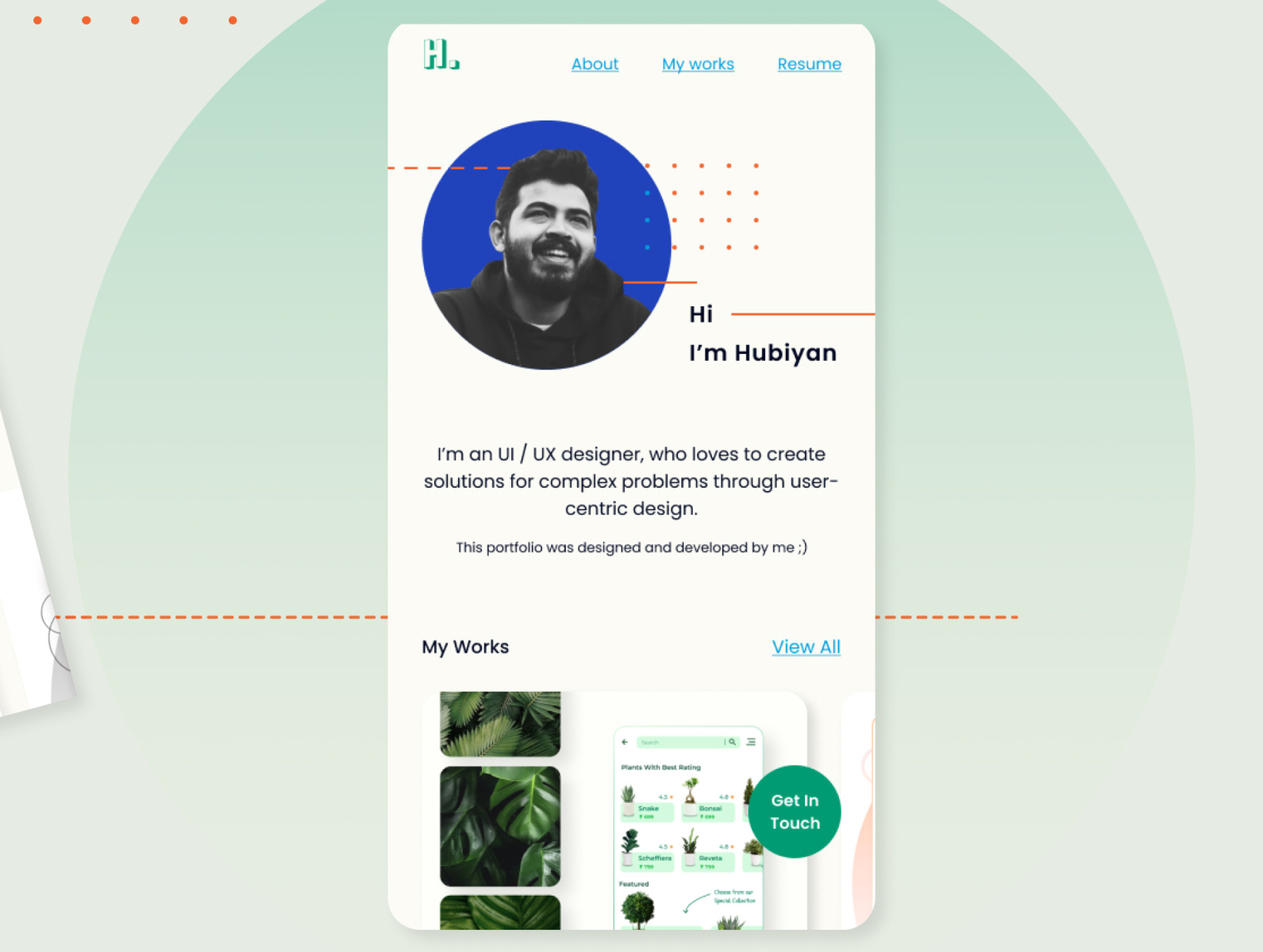 My Design Portfolio Mobile View by Farish Hubiyan on Dribbble