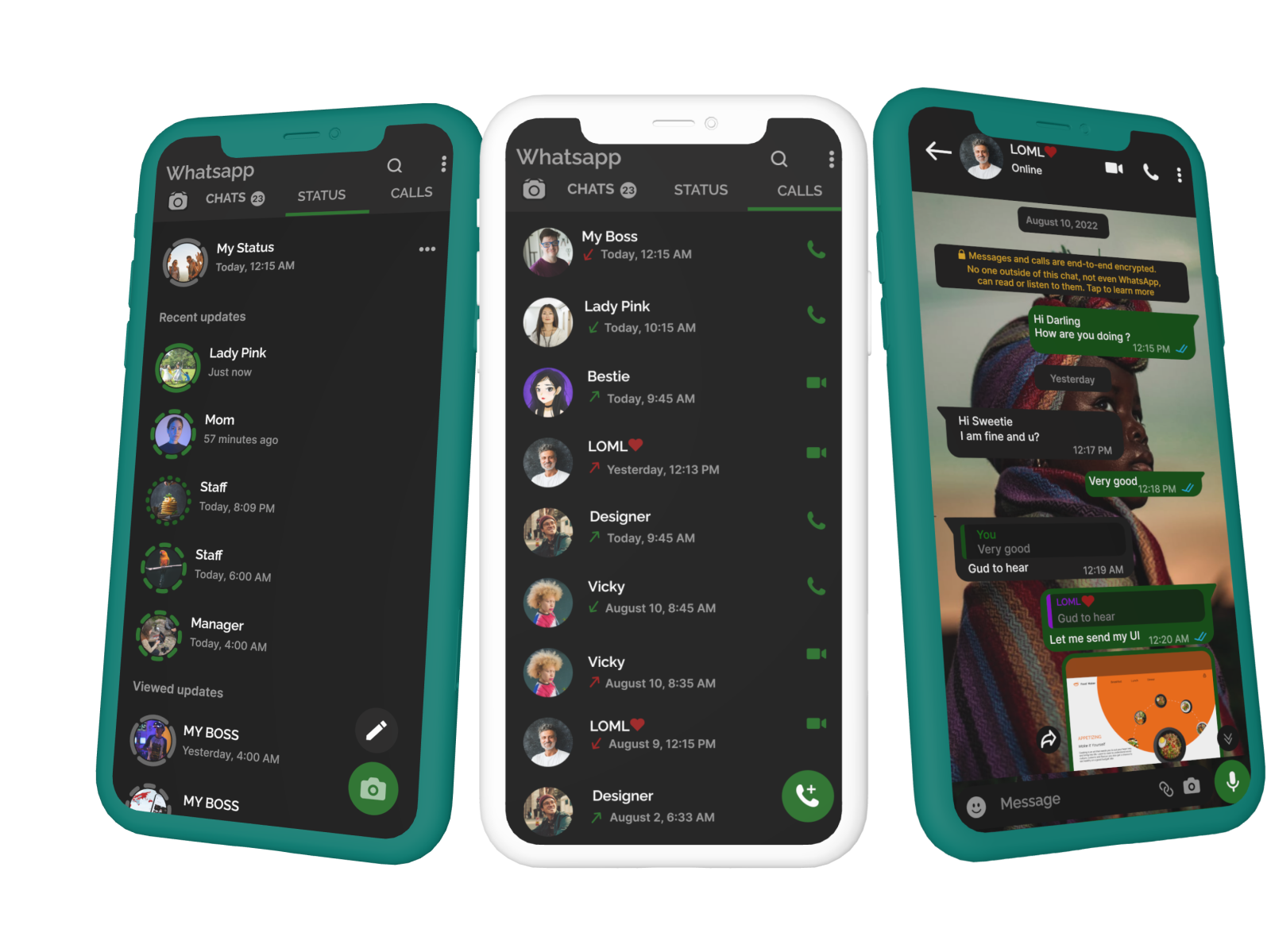 Whatsapp redesign screens 2 by babajide shukura on Dribbble