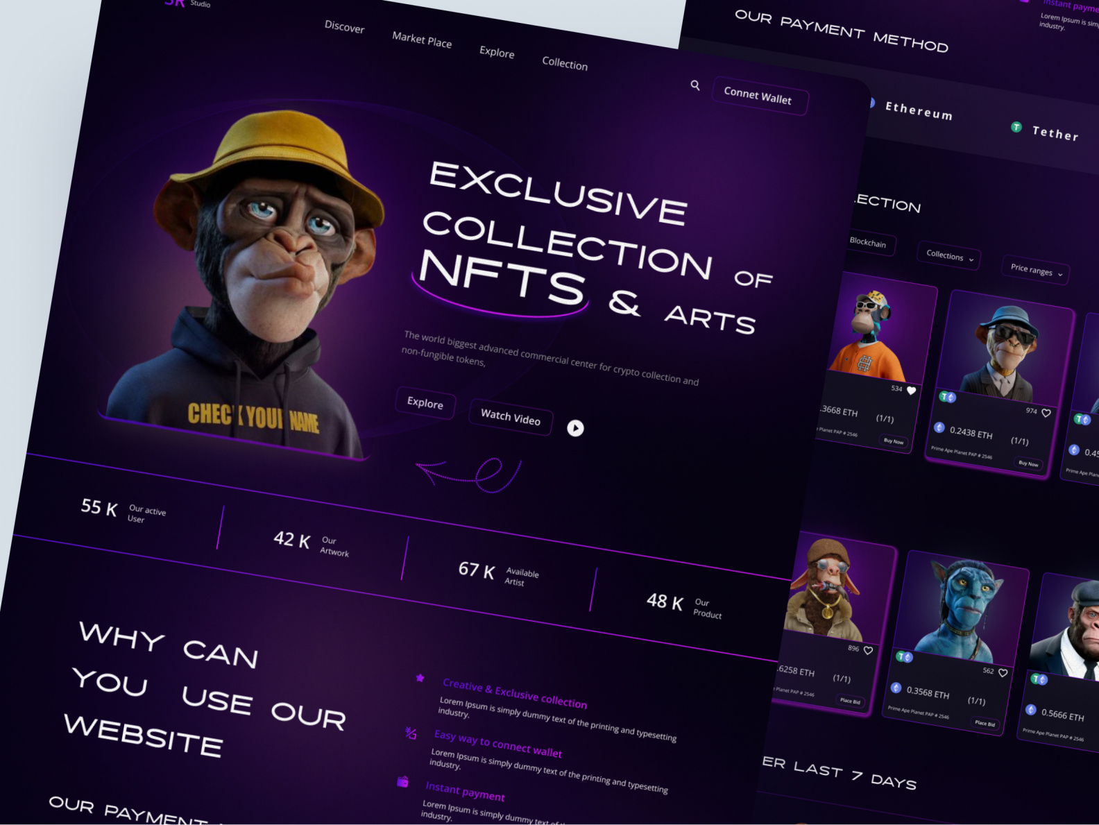 NFT Landing Page by Shamol on Dribbble