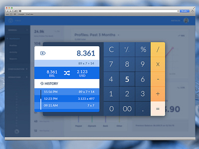 Calculator App - Page by Michael Alves on Dribbble