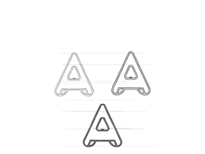Lettermark A sketches- A monogram logo design by designbydi on Dribbble