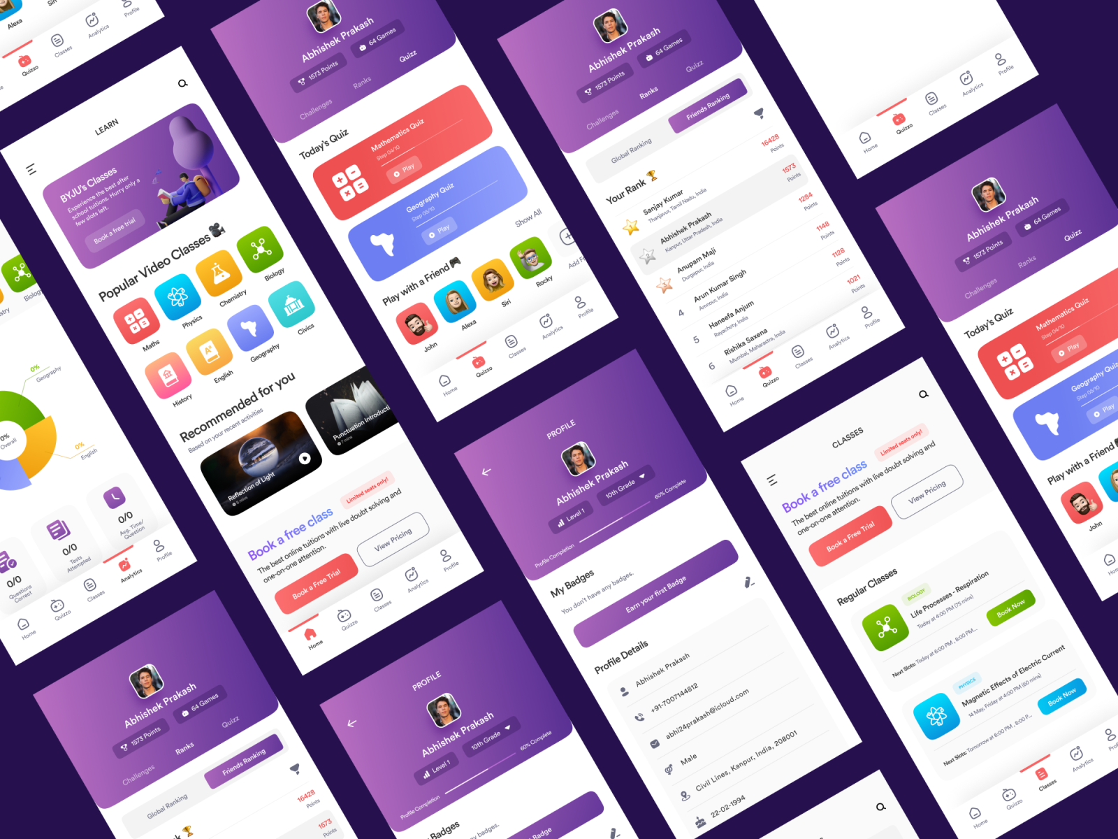 Byjus App Redesign Concept by Abhishek Prakash on Dribbble