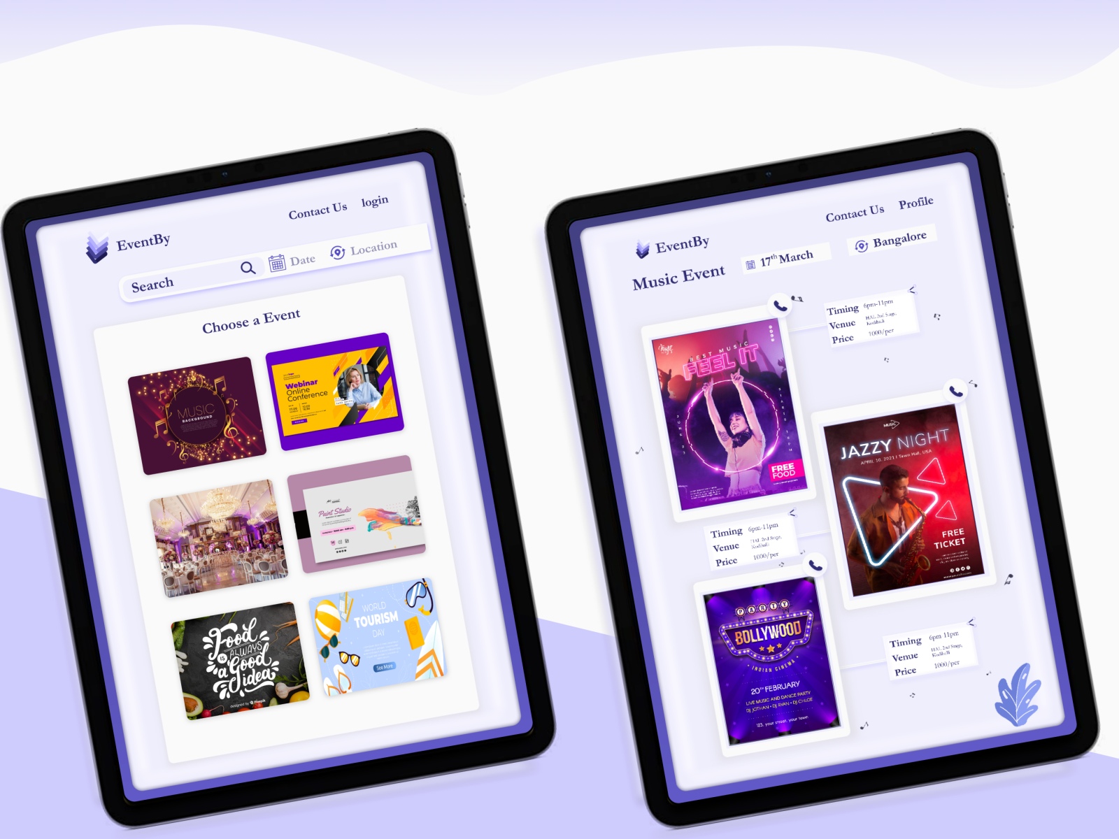 Event Listing by Monika Singh on Dribbble