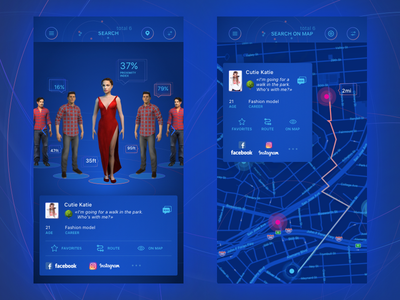 iOS App for dating, with 3D characters by 🌱 Vadim Pianov on Dribbble