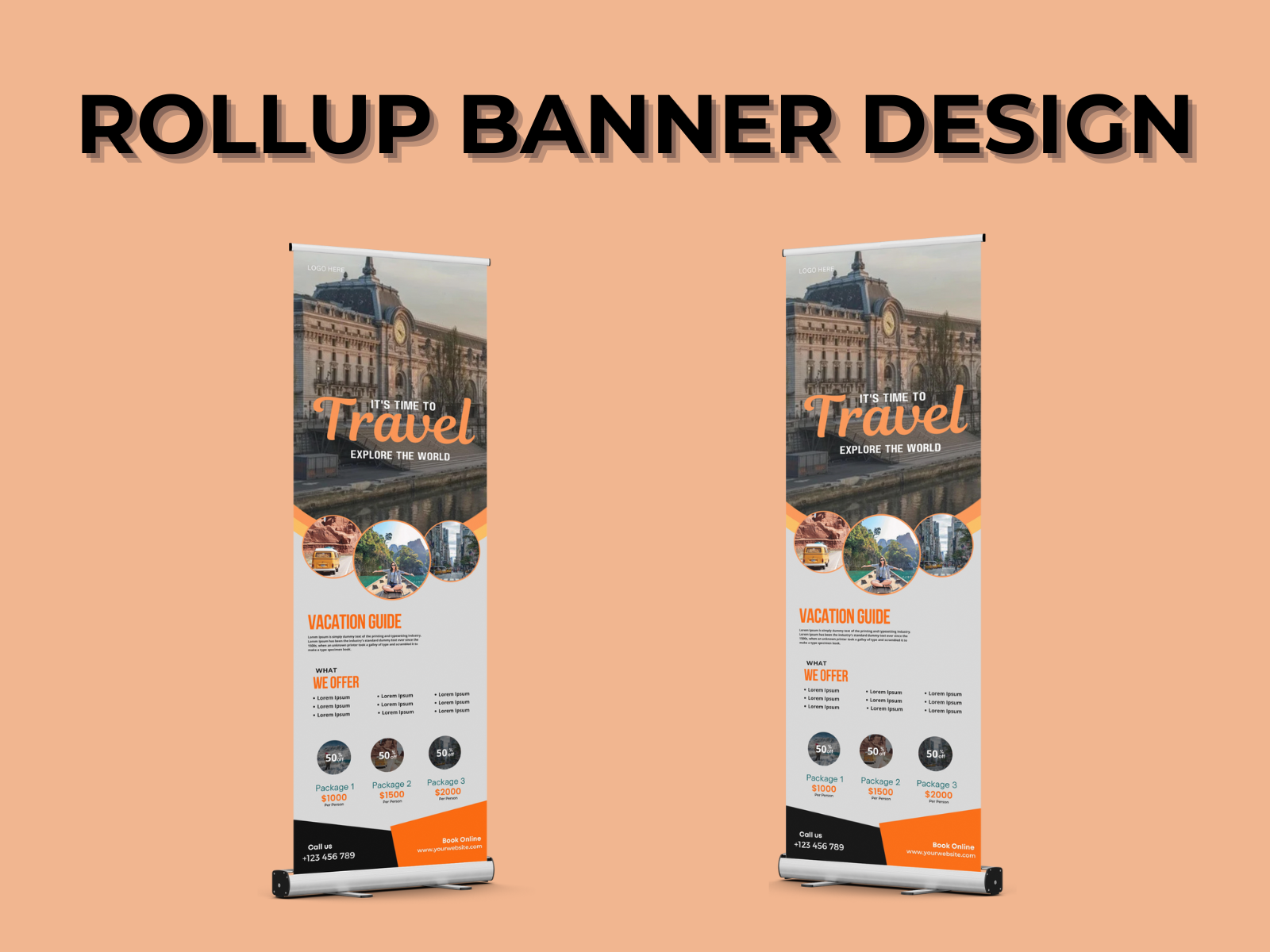 Roll Up Banner Design by zanaib younas on Dribbble