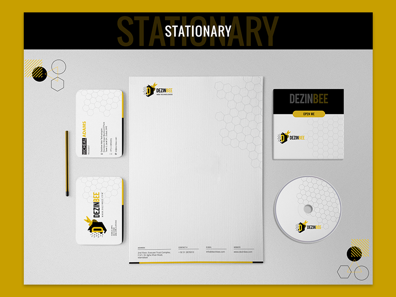 Stationary-branding design by Roshaan on Dribbble