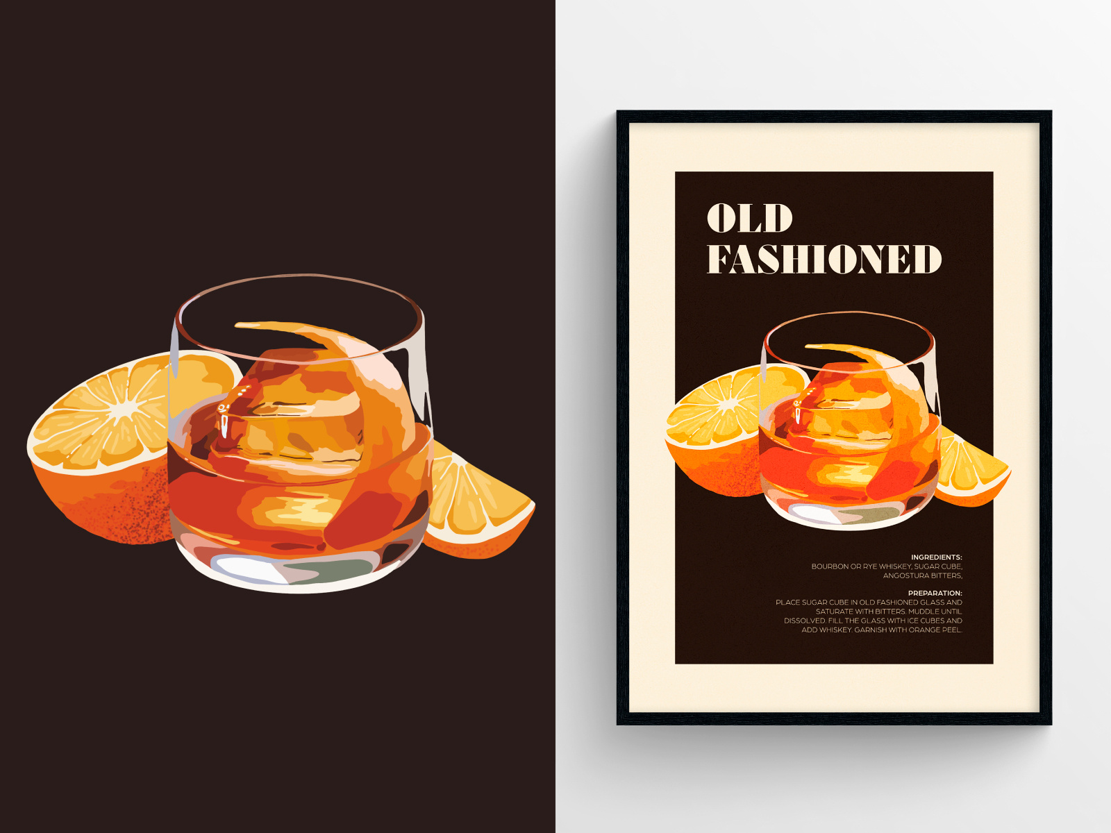 Old Fashioned Poster Print by Rosalyn Garcia on Dribbble