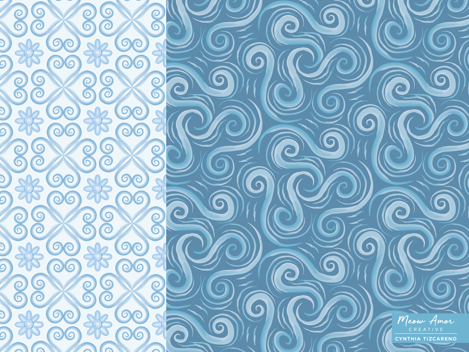 Water Swirls Pattern design by Cynthia Tizcareno on Dribbble