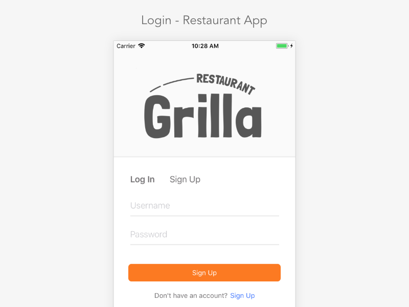 Login - Restaurant App by CarlosVQ on Dribbble