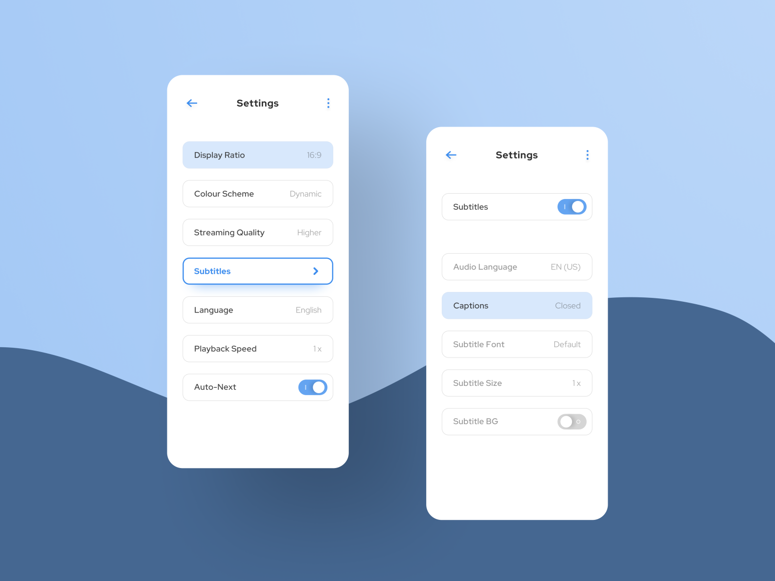 Settings Screen - Streaming App by Yash Shetty on Dribbble