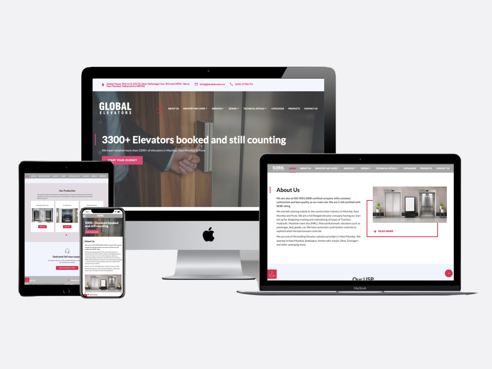 Global Elevators Website development by Socialtitlii - A Digital Agency ...