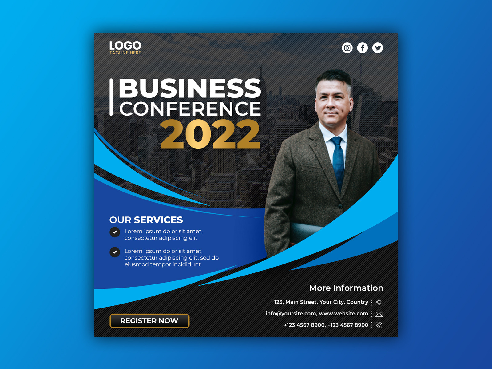 Template Social Media Business Conference Design by Silah Afghani on ...