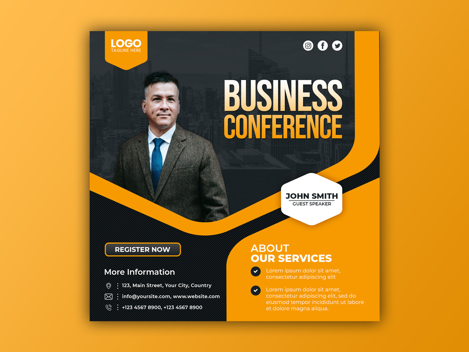 Template Social Media Business Conference Design by Silah Afghani on ...