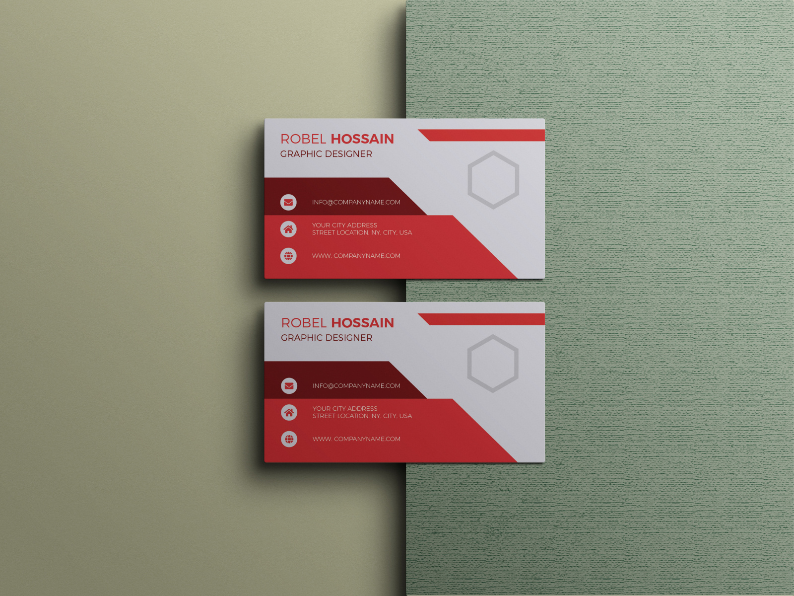Business Card Design by Robel Hossain on Dribbble