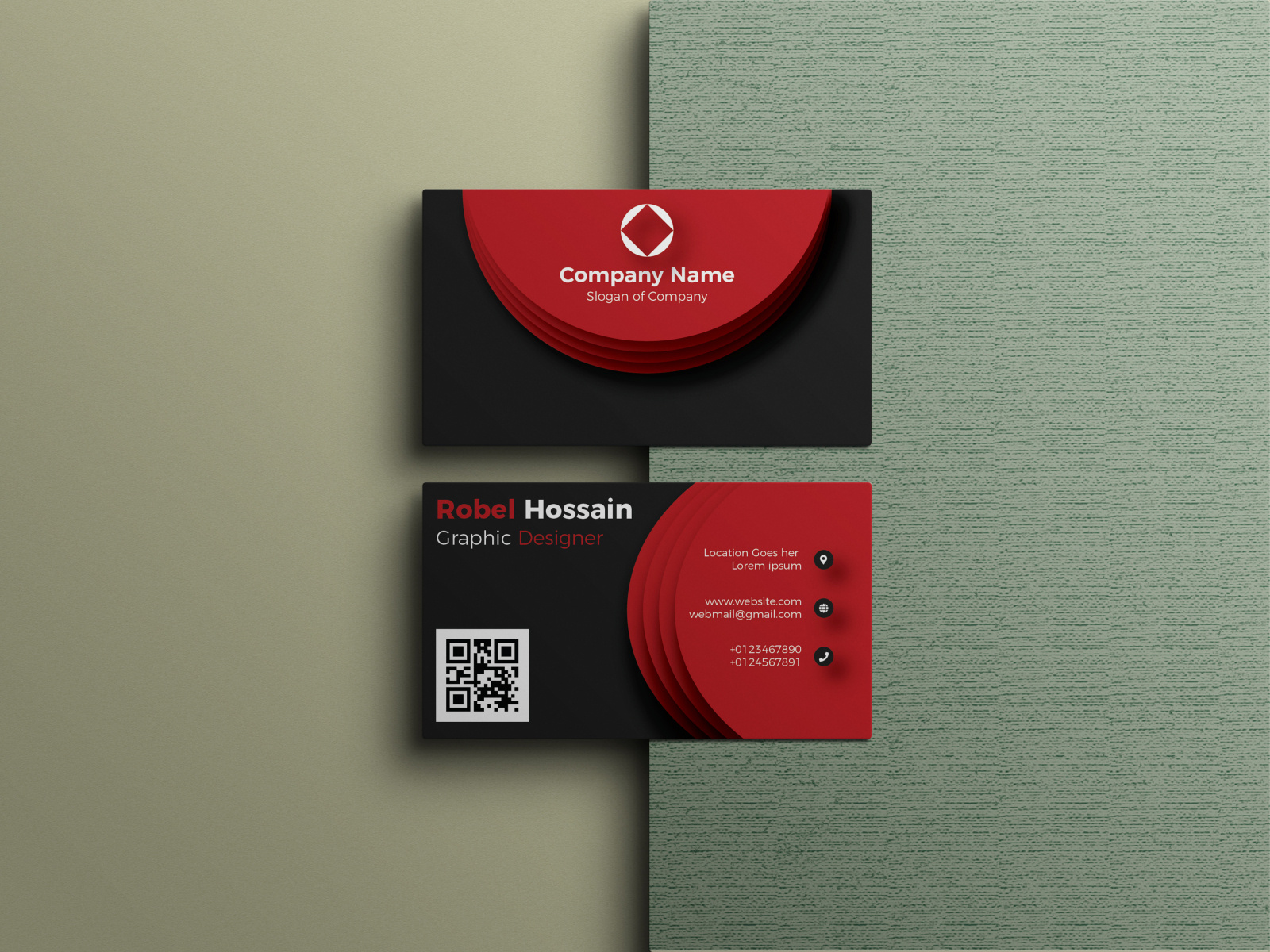 Business Card by Robel Hossain on Dribbble