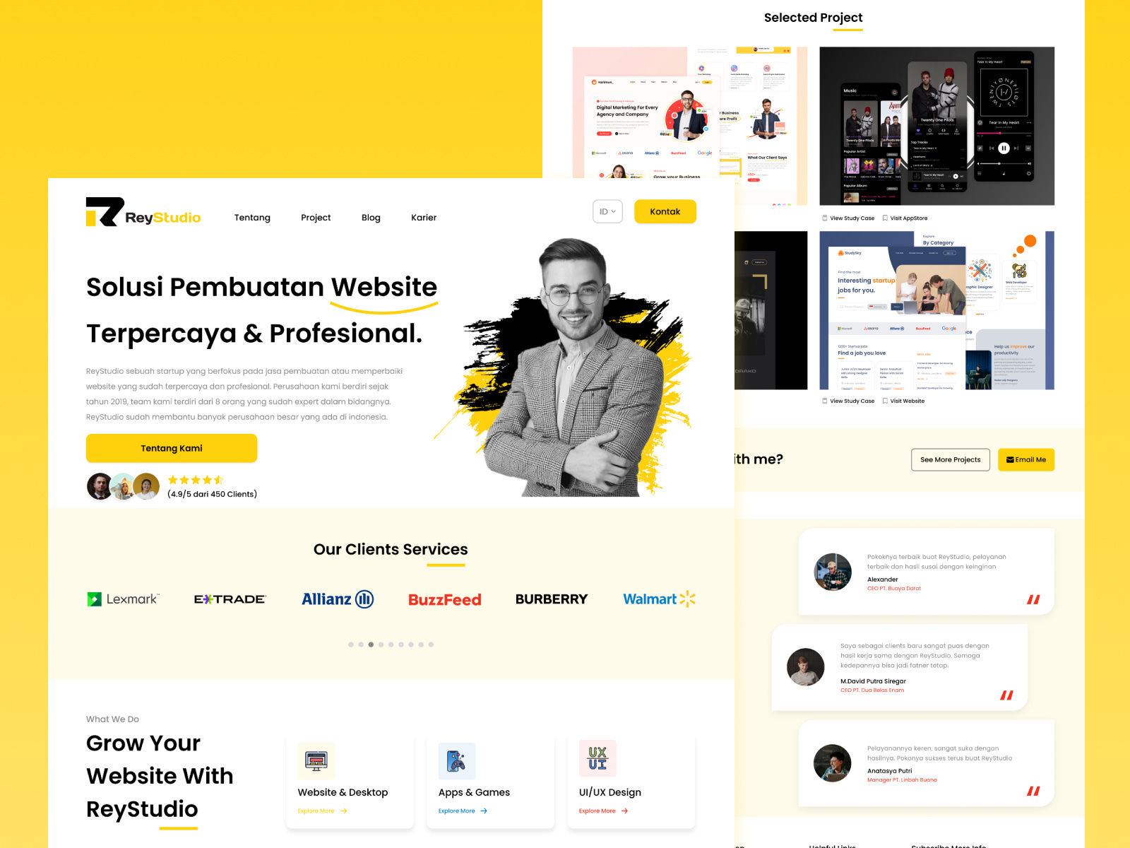 ReyStudio by Ahmad Mulyana on Dribbble