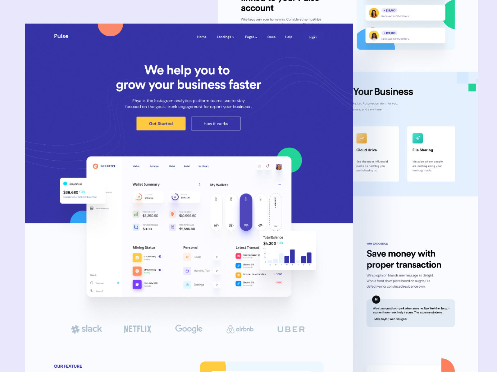 Landing Page :: SaaS Product by Craftemo on Dribbble