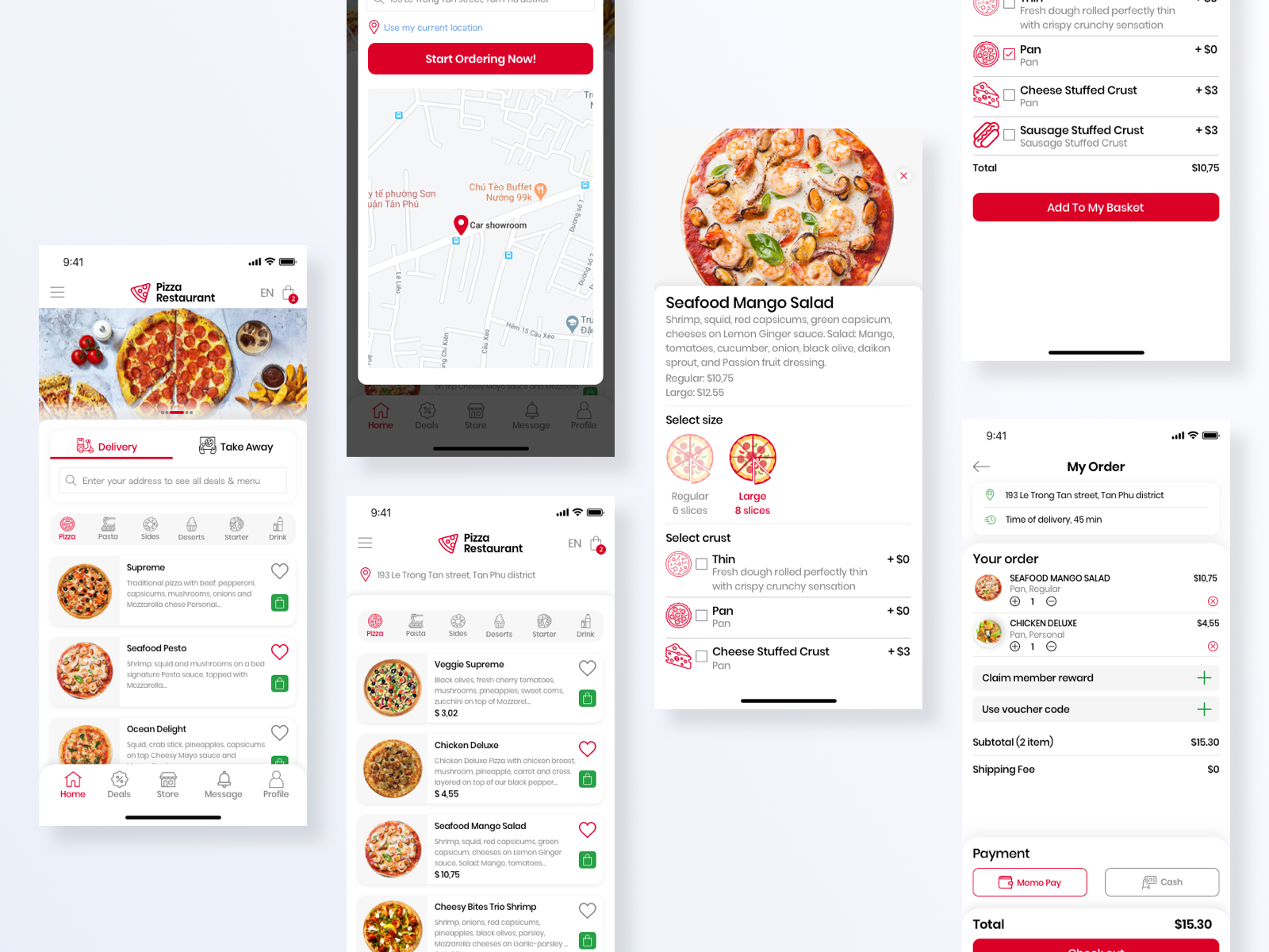 App Order Pizza by Cuong Trinh on Dribbble