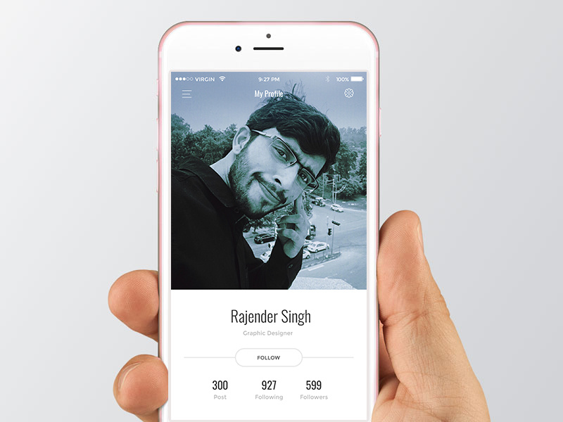 Profile Screen Design by Rajender Singh on Dribbble