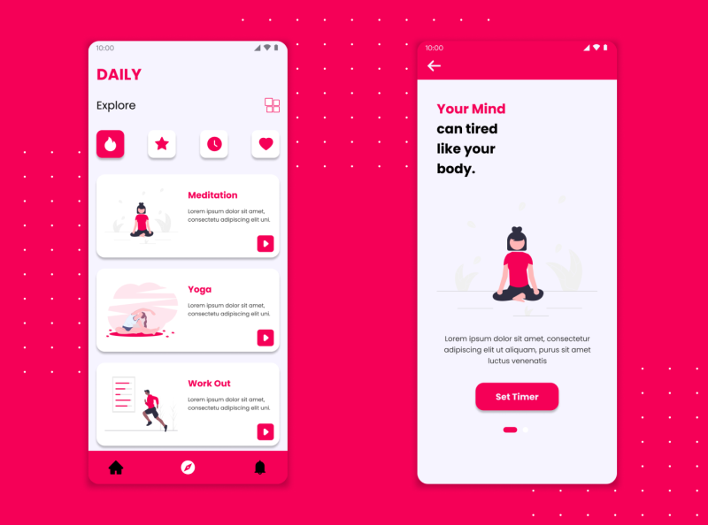 Daily UI :: 62 - Workout of the Day by Zwe Htetpaing on Dribbble