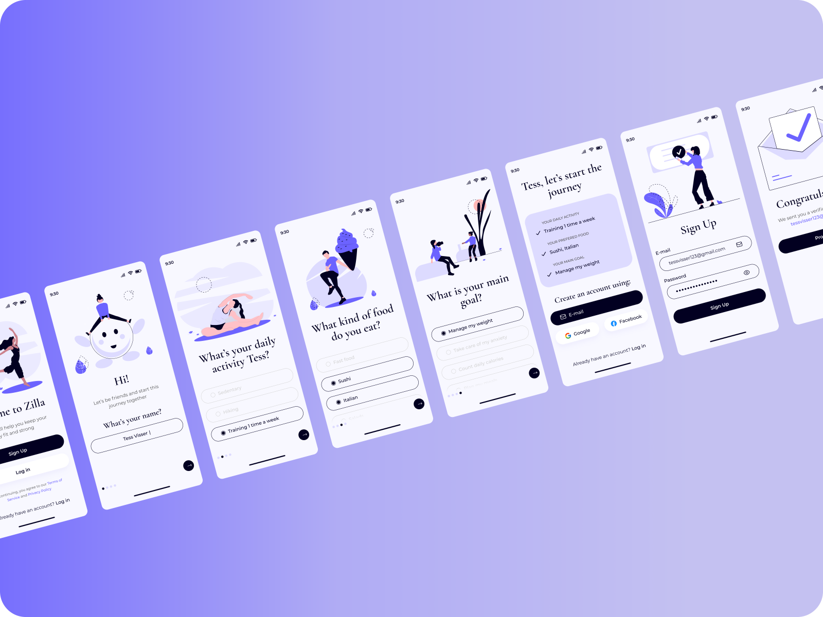 DailyUI 001 - Sign Up Mobile App Screen by Andrea Torok on Dribbble