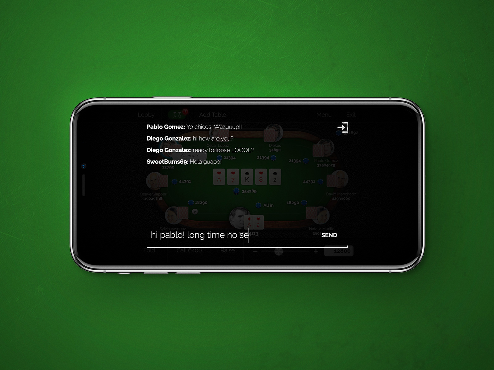 Poker App Players Communication by Aleksei Chistiakov on Dribbble