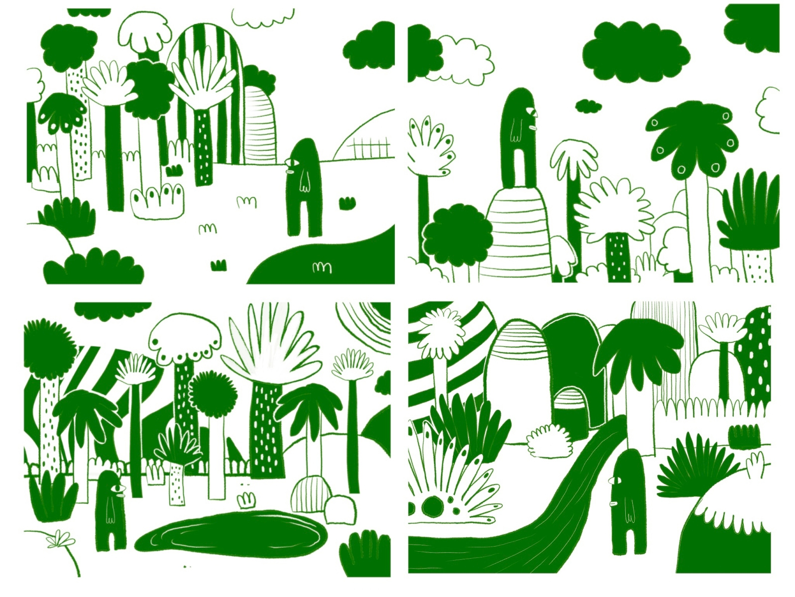 Roro in the jungle by Elise Krb on Dribbble