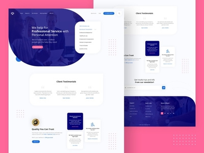 Professional service website layout design by Ankit Rajapara on Dribbble