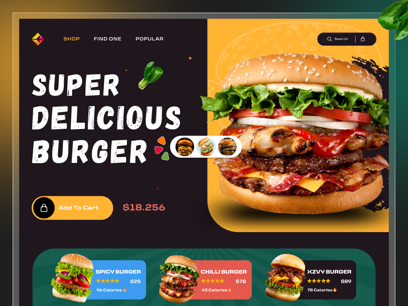 BurgerKing- Website Headshot design by Hosen Rahman🏅 on Dribbble