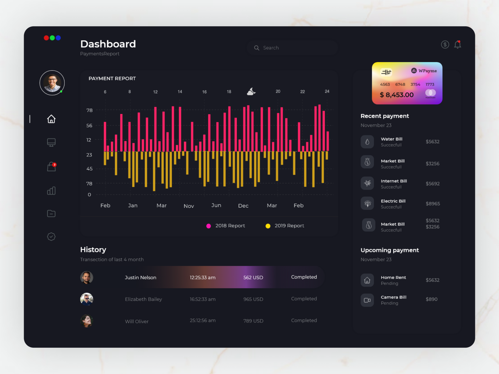 Bill Payment Dashboard by Hosen Rahman🏅 on Dribbble
