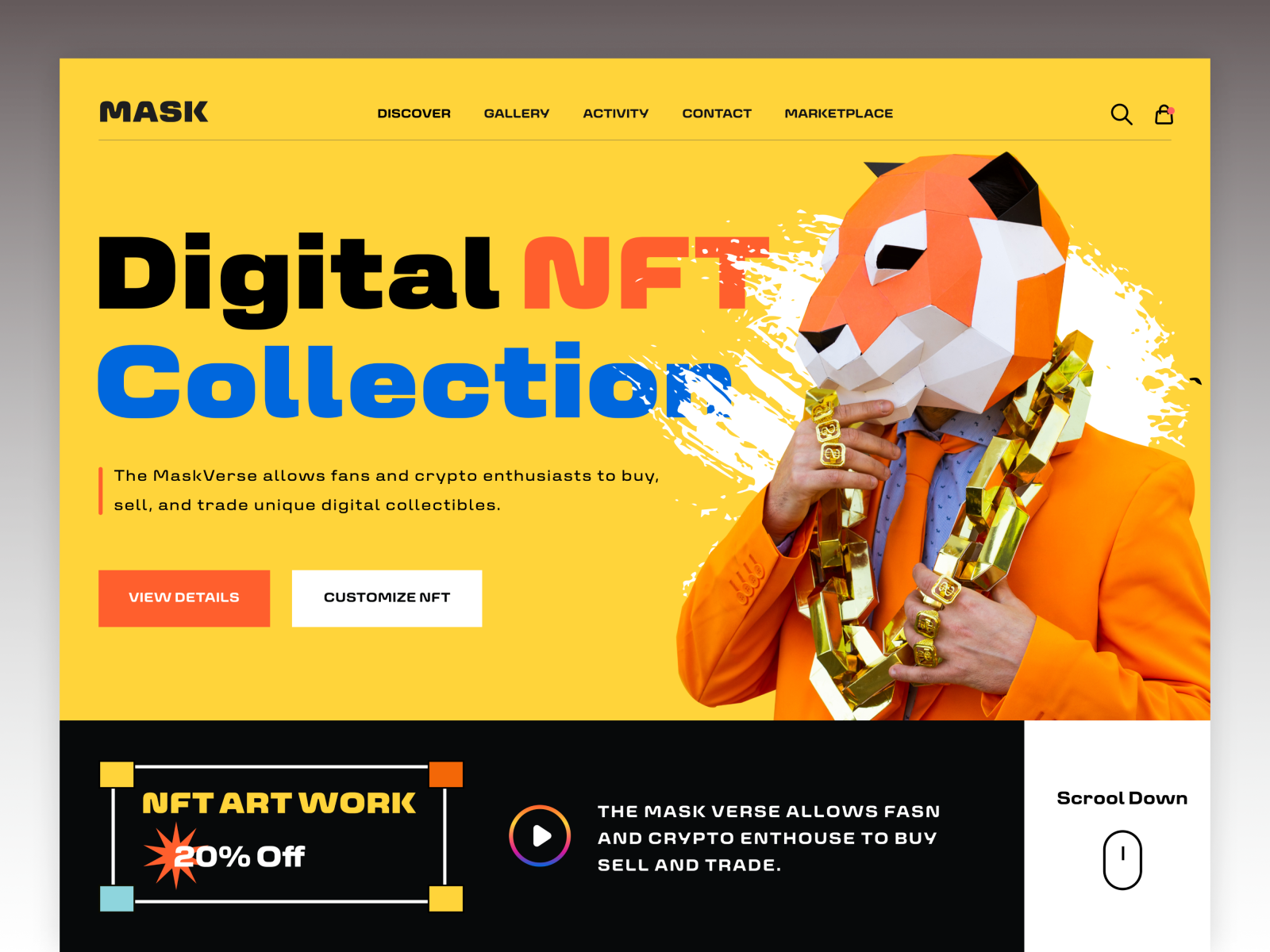 Mask NFT Headshot by Hosen Rahman🏅 on Dribbble