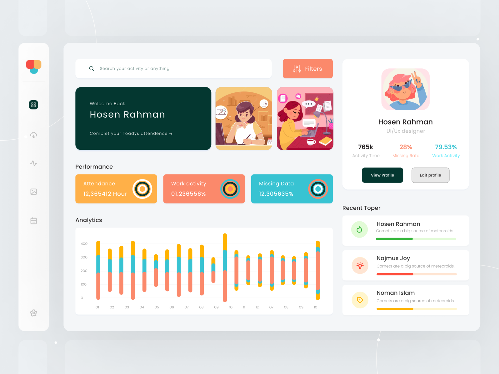 Employee Performance Web App by Hosen Rahman🏅 for Oyolloo on Dribbble