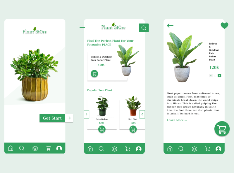 Plant Store by Barin Jahan on Dribbble