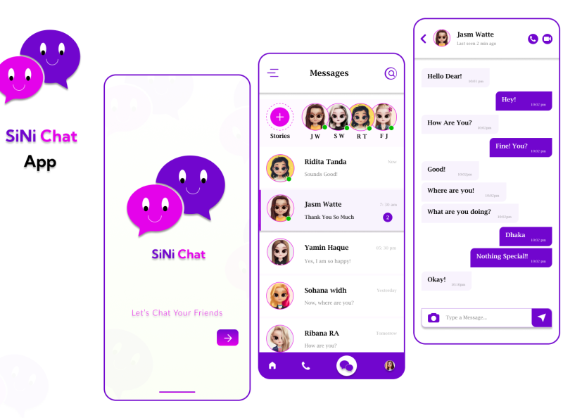 Chatting App by Barin Jahan on Dribbble