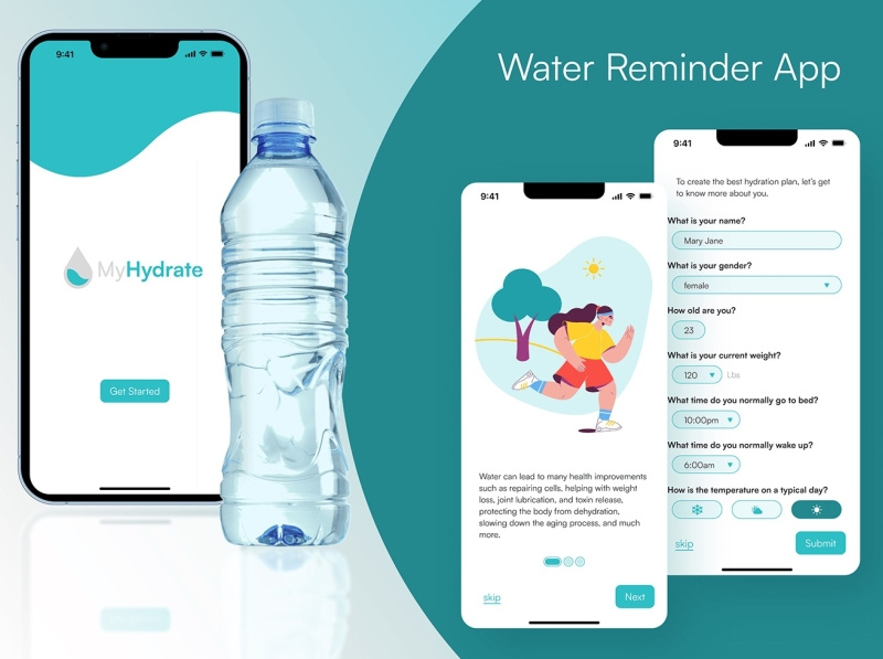 Water Reminder Ui Design by Jenae Christopher on Dribbble