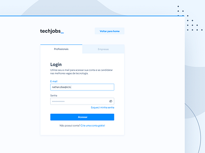 Dual login page by Nathan Dias on Dribbble