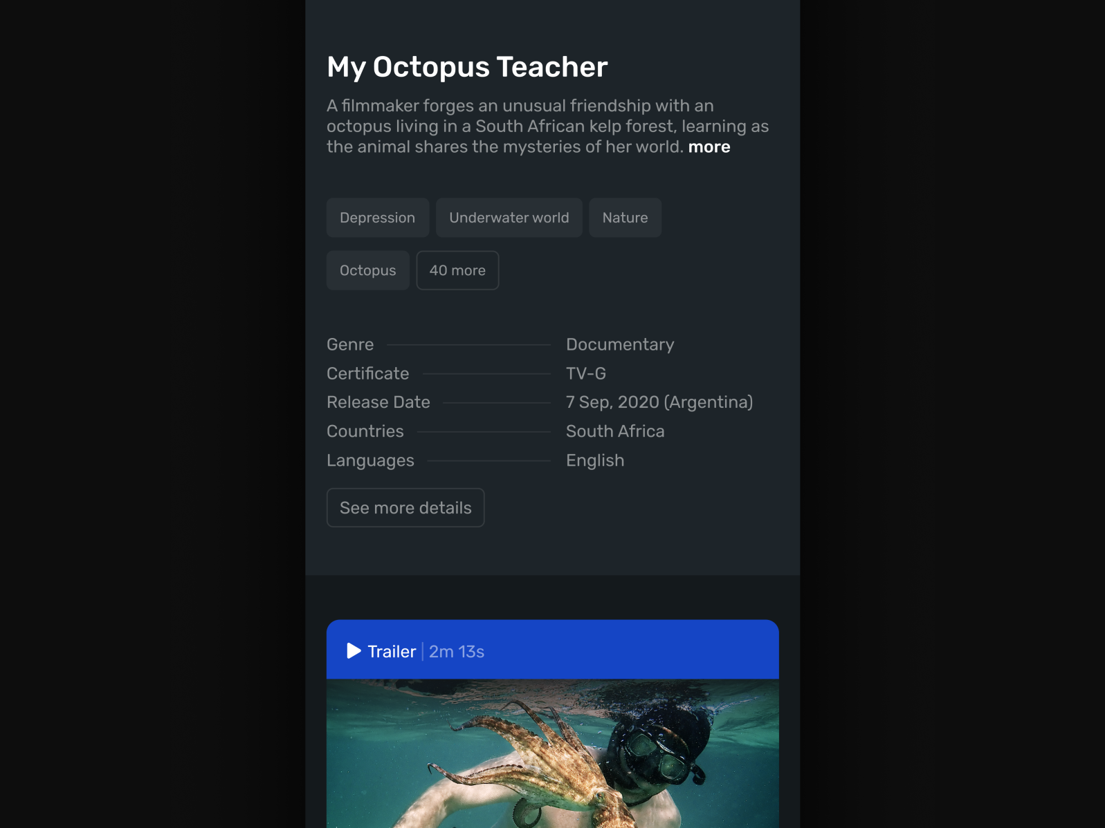 Documentary Movies Database by Memet Khaki on Dribbble