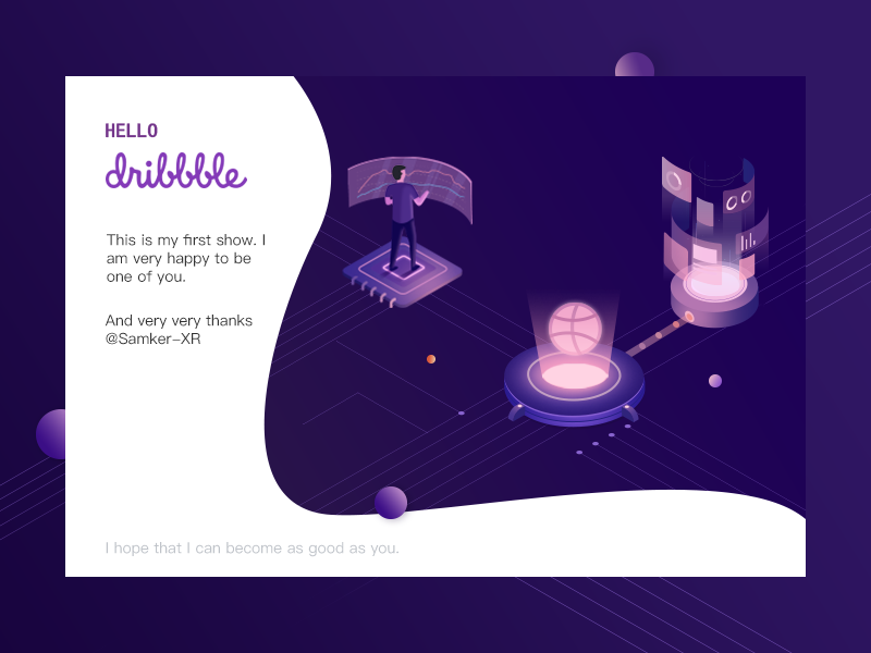 Hello，Dribble by Caravan_Alba on Dribbble
