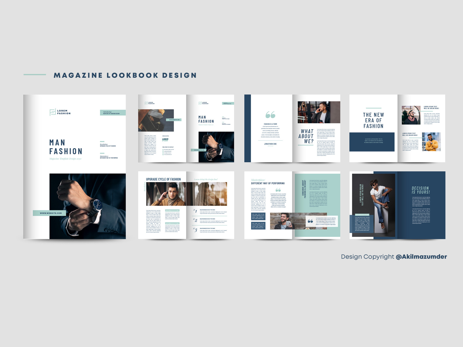 Fashion Magazine Lookbook Design Template by Akil Mazumder on Dribbble