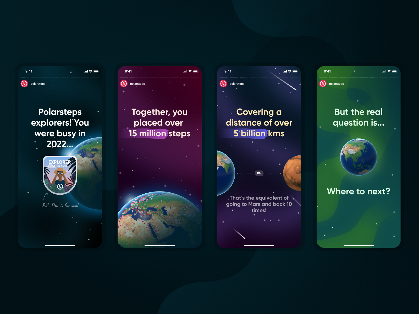 Polarsteps - Year overview by Fieke Mayanne for Polarsteps on Dribbble