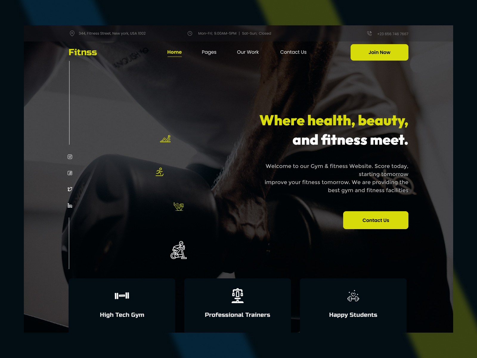 Gym Landing by Md Faizur Rahman on Dribbble
