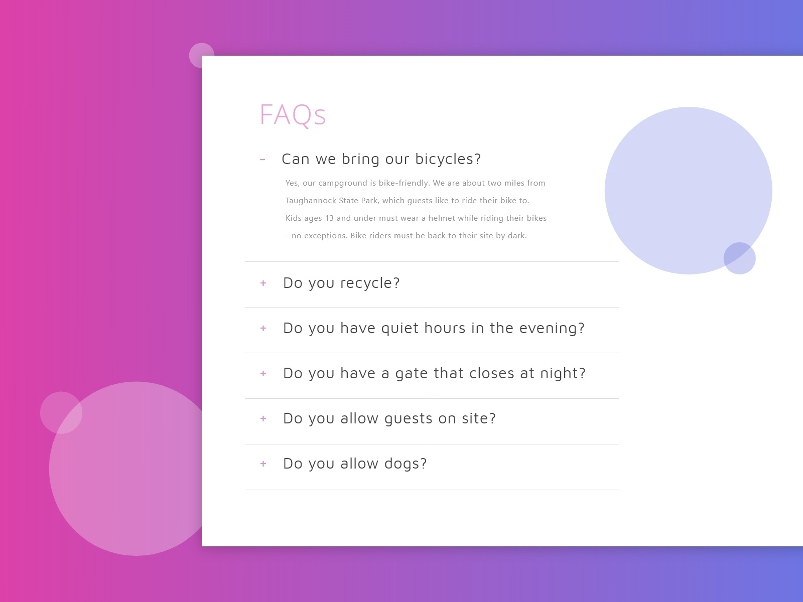 Daily Ui 092 FAQ by Glass UX on Dribbble