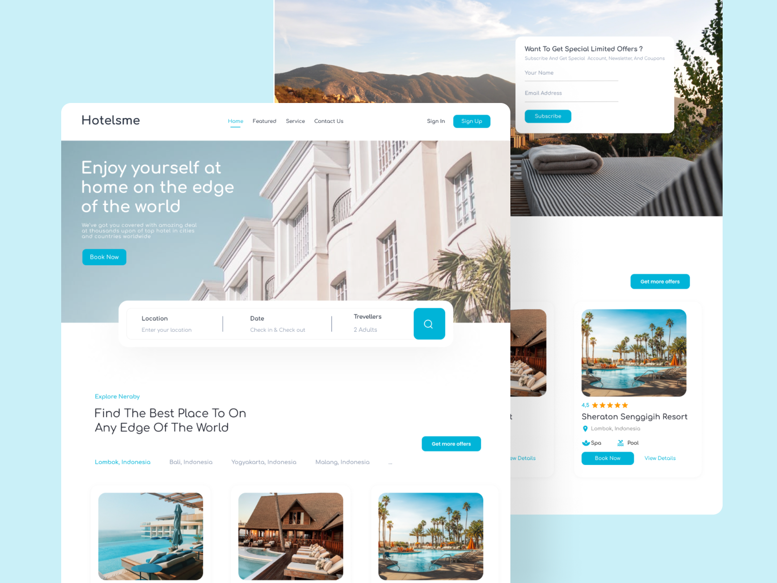Hotelsme - Hotel Booking Website by Ulfah Izdihar on Dribbble