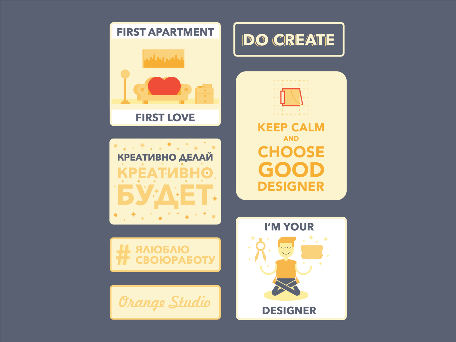 Sticker Pack for Interior design agency by Peacebot | Artur on Dribbble