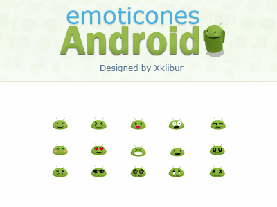 Android emoticons by XKlibur on Dribbble