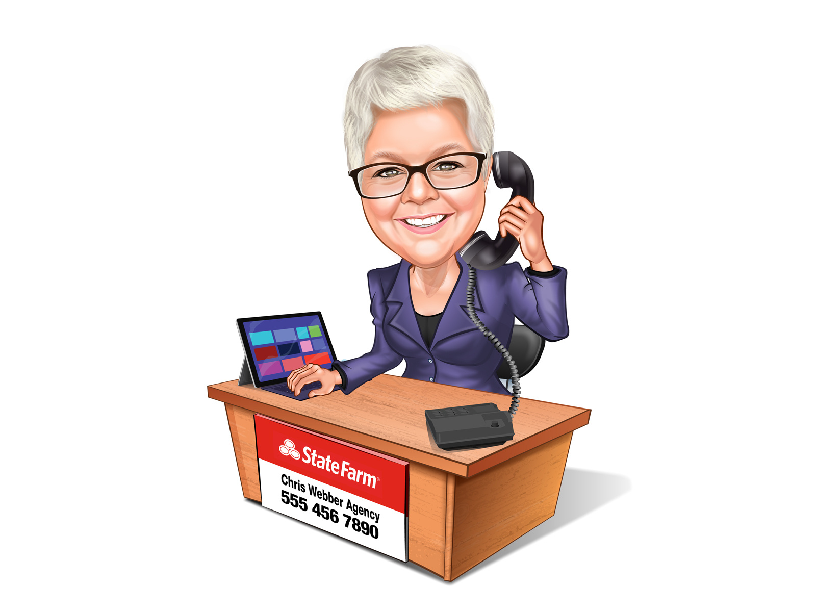 Caricatures - Office Caricatures Insurance Agent by Jenae on Dribbble