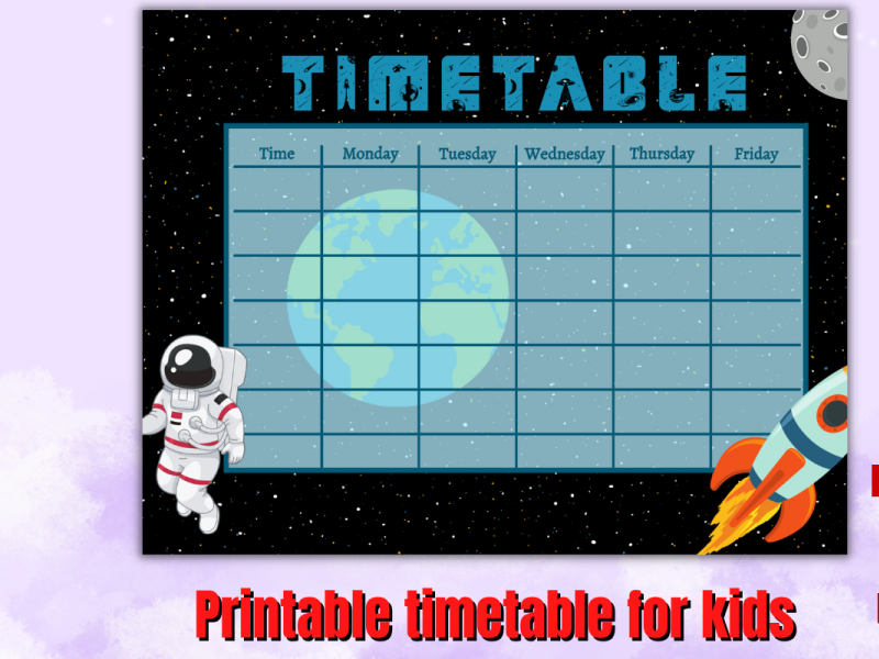 Timetable Space for Kids by Marcus Jungnickel on Dribbble